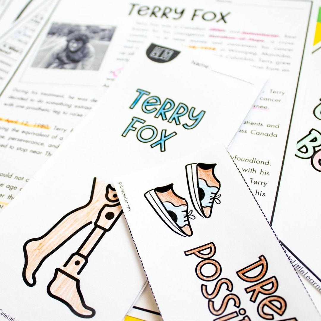 Printable Terry Fox Biography Pack - Reading, Comprehension Questions ...
