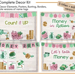 Money Classroom Decor Kit, Editable Posters, Bunting, Name Tags - Etsy