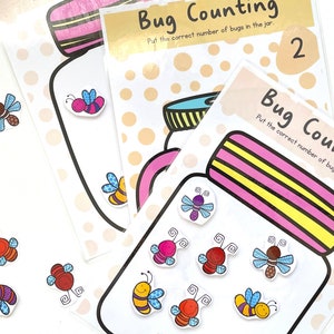 Counting Game / Activity for Toddlers or Kindergarteners | Spring Bugs ...