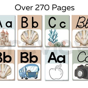 Marine Life Themed Alphabet Posters for Classroom Decor & Bulletin ...