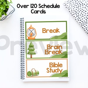 Classroom Schedule Display Set - Camping, Printable Classroom Decor ...