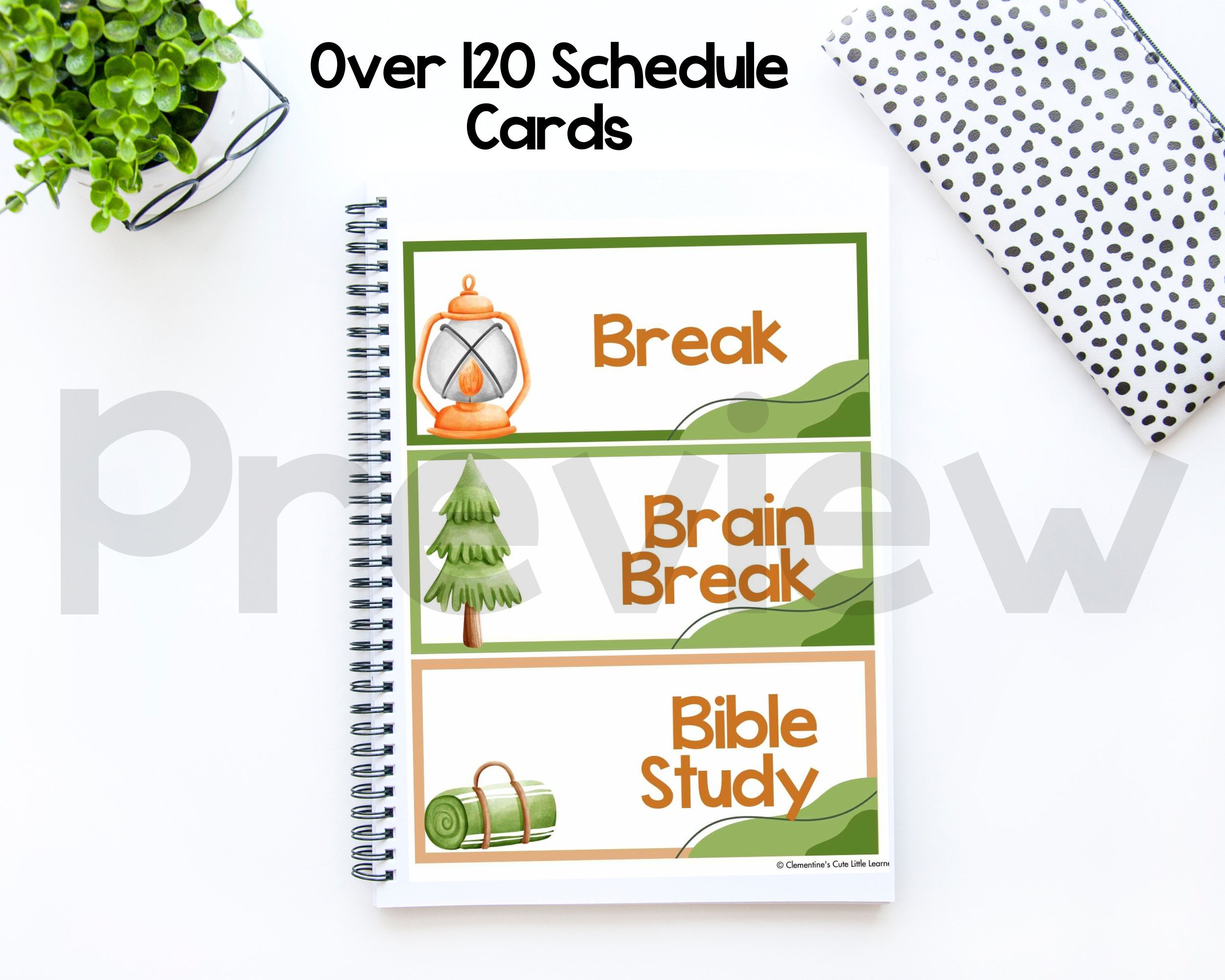 Classroom Schedule Display Set Camping, Printable Classroom Decor, Back ...