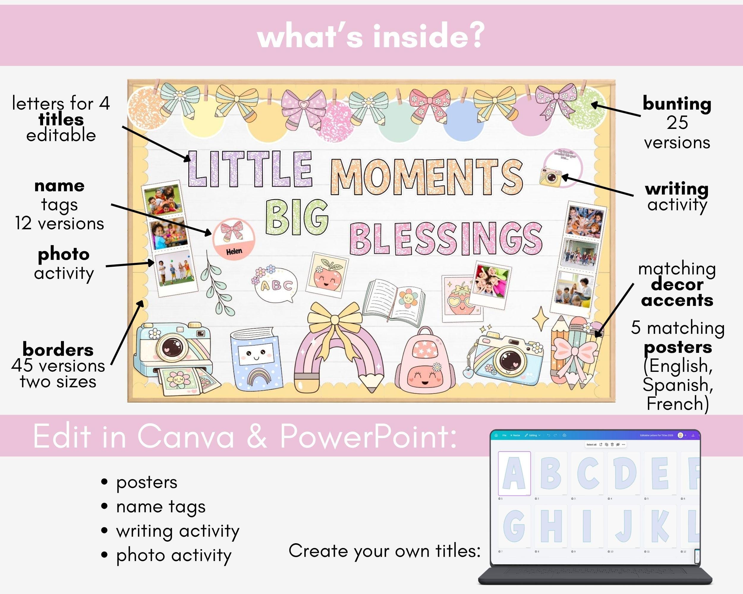 End of Year Memories Bulletin Board, May Door Decor, Polaroid Memory ...