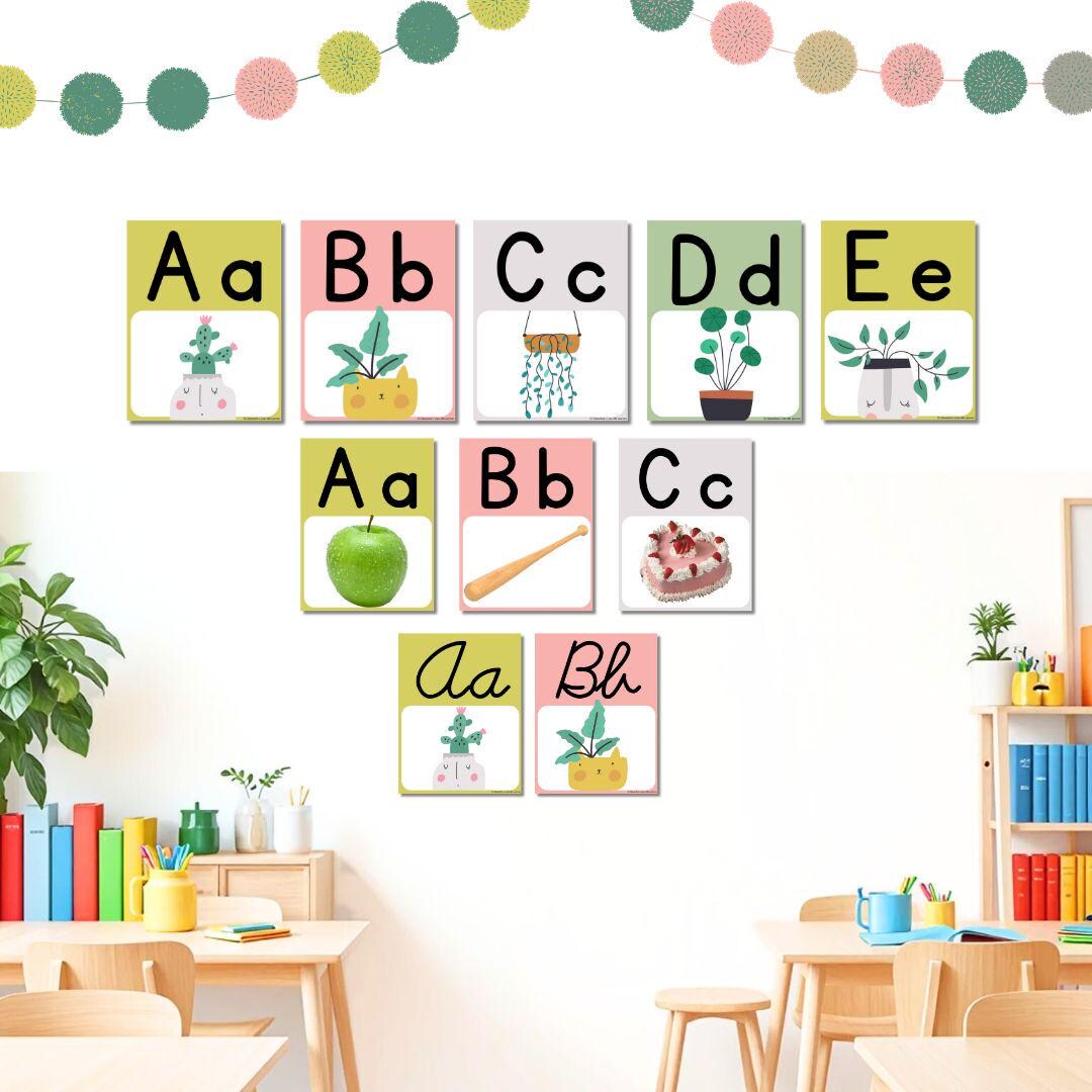 Urban Garden Themed Alphabet Posters for Classroom Decor & Bulletin ...