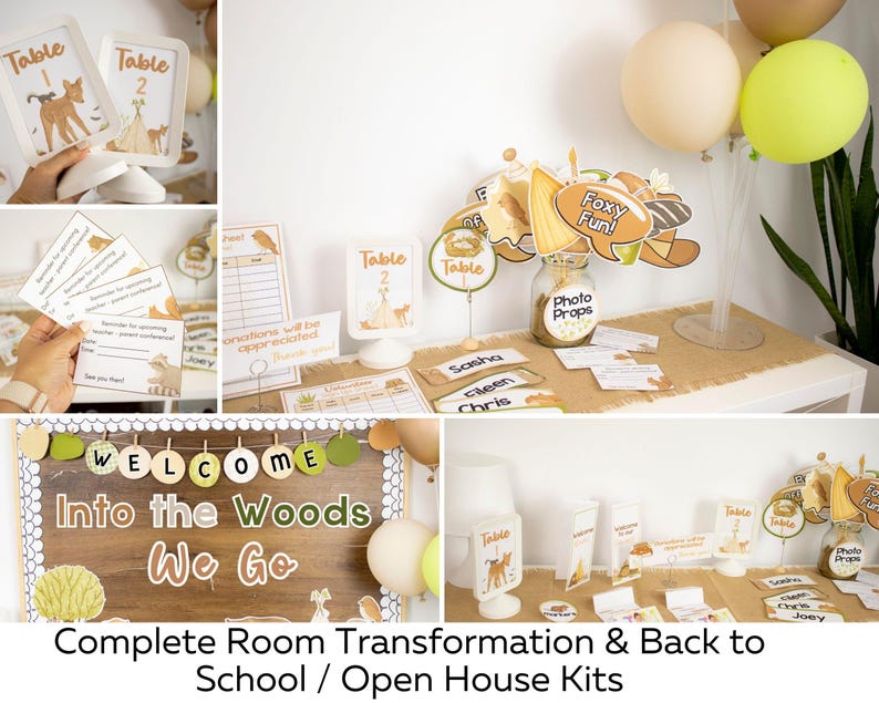 Woodland Themed Classroom Decor Bundle: Bulletin Boards, Open House ...