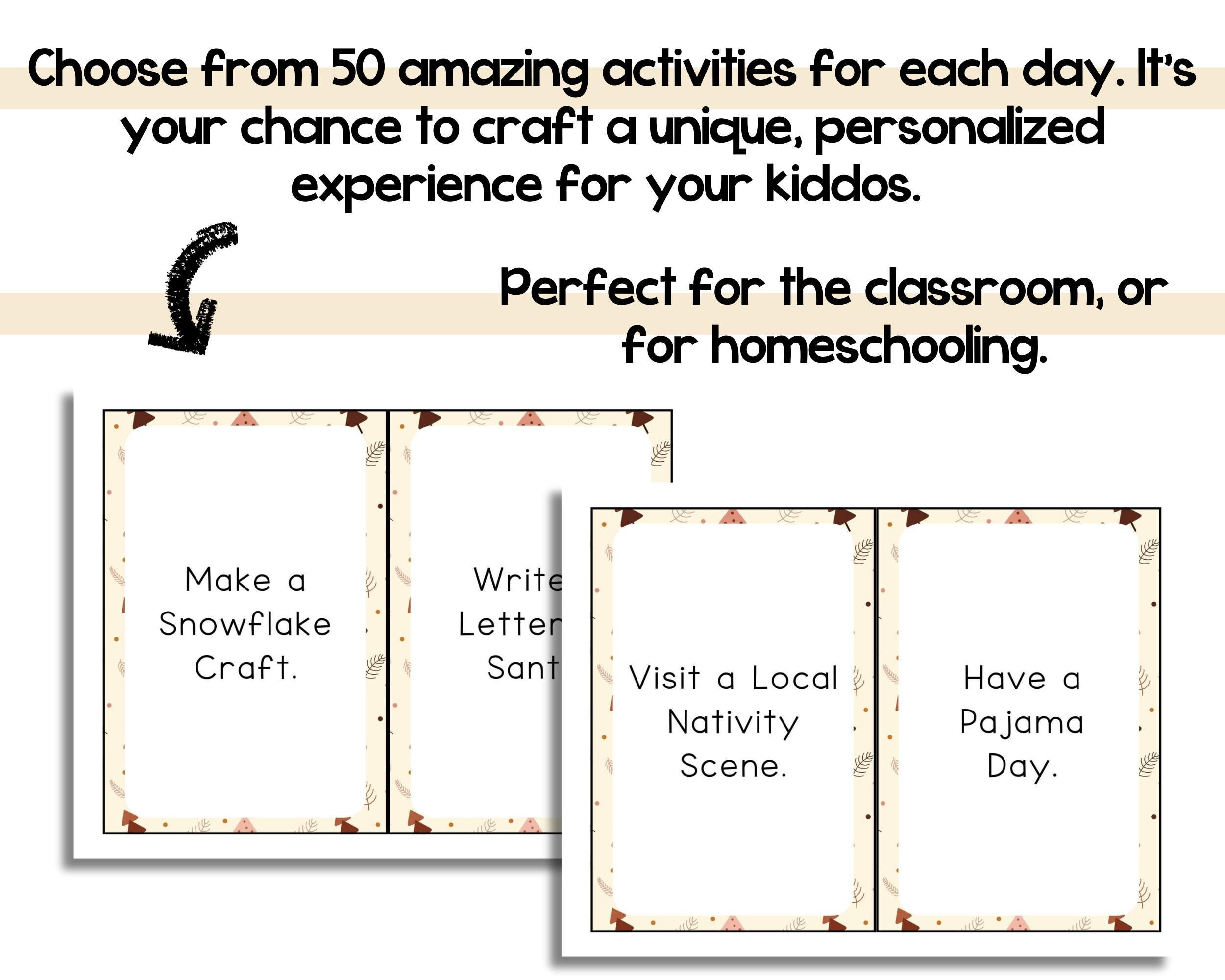 Printable Advent Calendar Cards - Winter Animals: DIY Christmas ...