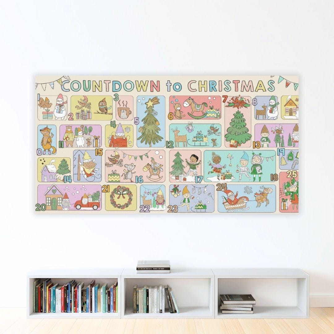 Christmas Countdown Collaborative Poster – Printable Coloring Mural for ...