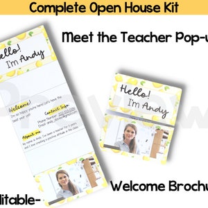 Back to School Bulletin Board Decor and Open House Kit + Editable ...