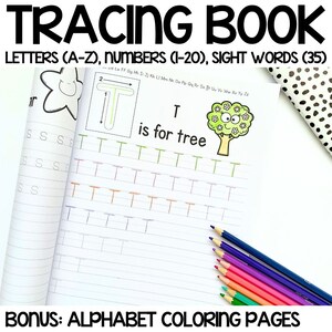 Kindergarten & Preschool Tracing Workbook, Uppercase Lowercase Letters ...