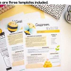 Editable Classroom Newsletter Templates, Busy Bees, Weekly & Monthly ...