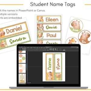 Capybara Classroom Decor Kit | Editable Bulletin Board Set With Posters ...