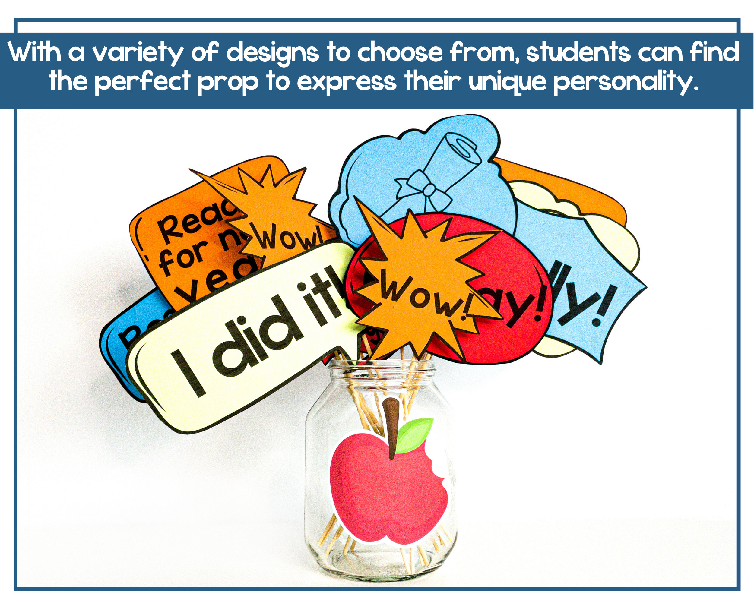 Graduation & End of Year Printable Photo Props and Photo Booth Decor ...