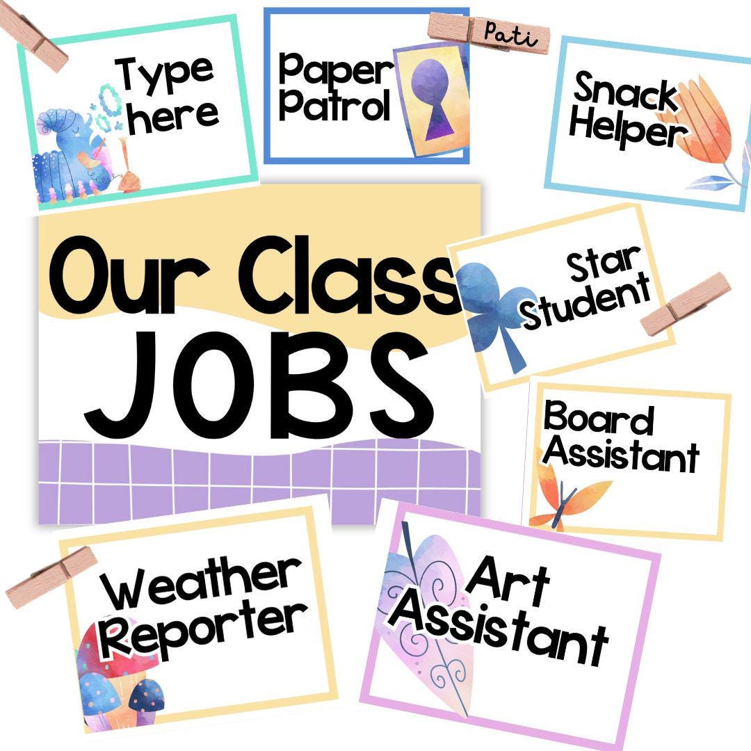 Retro Western Theme Classroom Jobs Display, Editable Bulletin Board ...