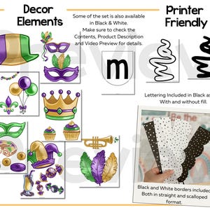 Mardi Gras Bulletin Board, Door Decor & Classroom Decor Posters ...