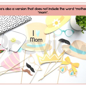 Groovy Retro Mother's Day Photo Props and Photo Booth Decor Instant ...