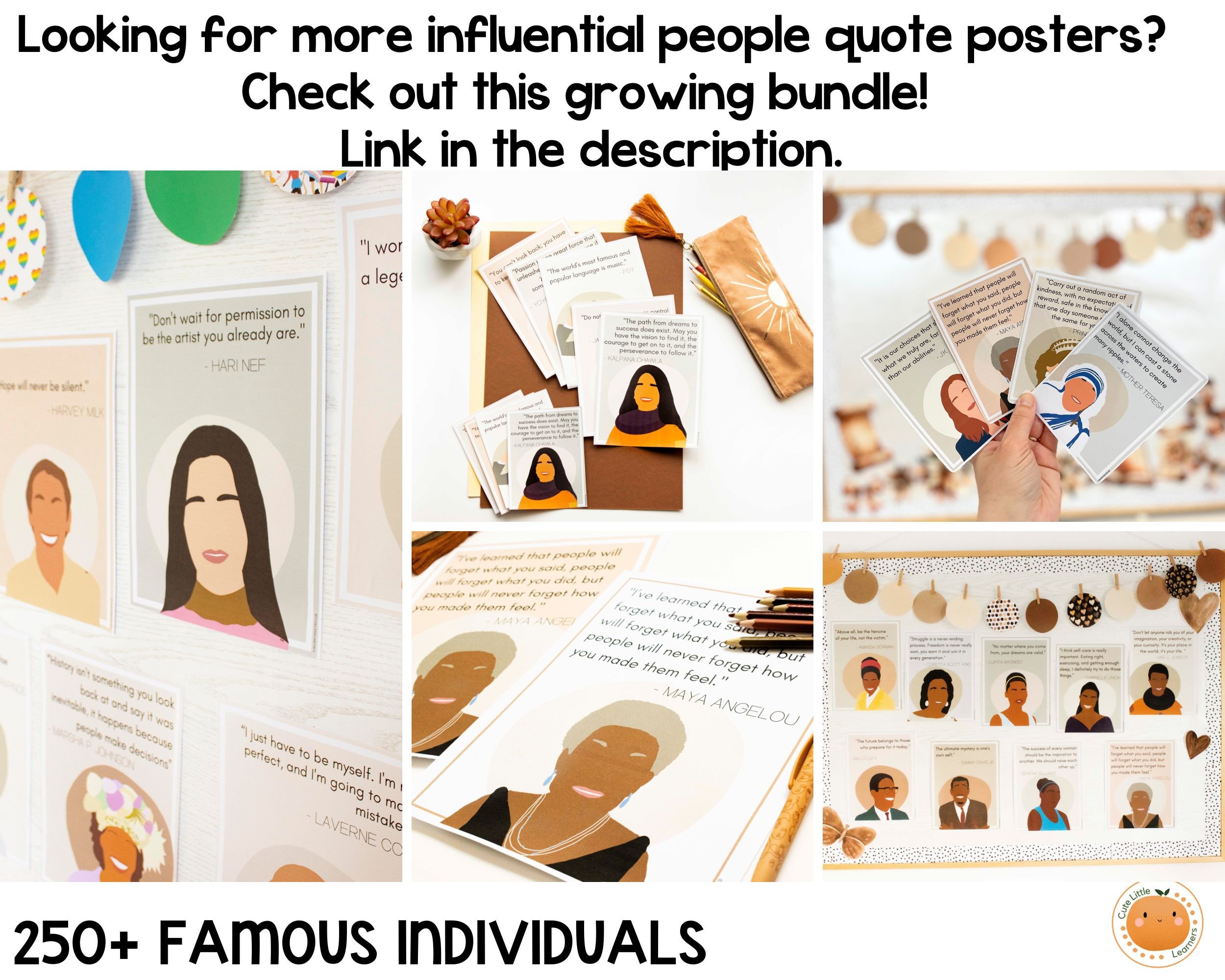 Black History Month Quote Posters for Bulletin Board, Motivational ...
