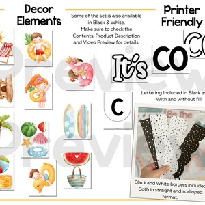 Countdown to Summer Classroom Decor Kit - Summer Kids Watercolor Themed ...