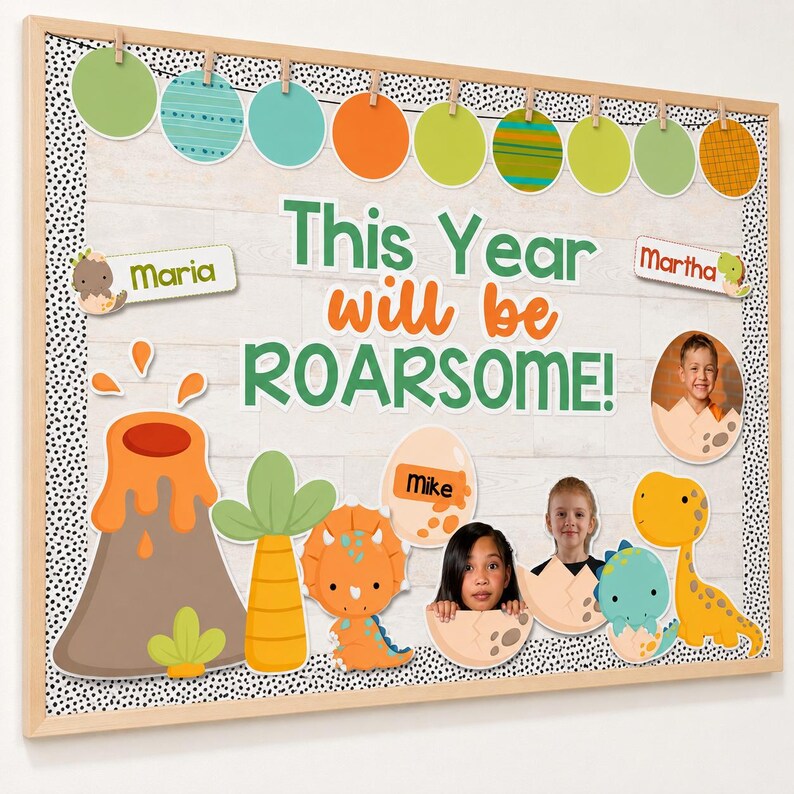 Dinosaur Bulletin Board Kit | Dinosaur Classroom Decor | Back to School ...