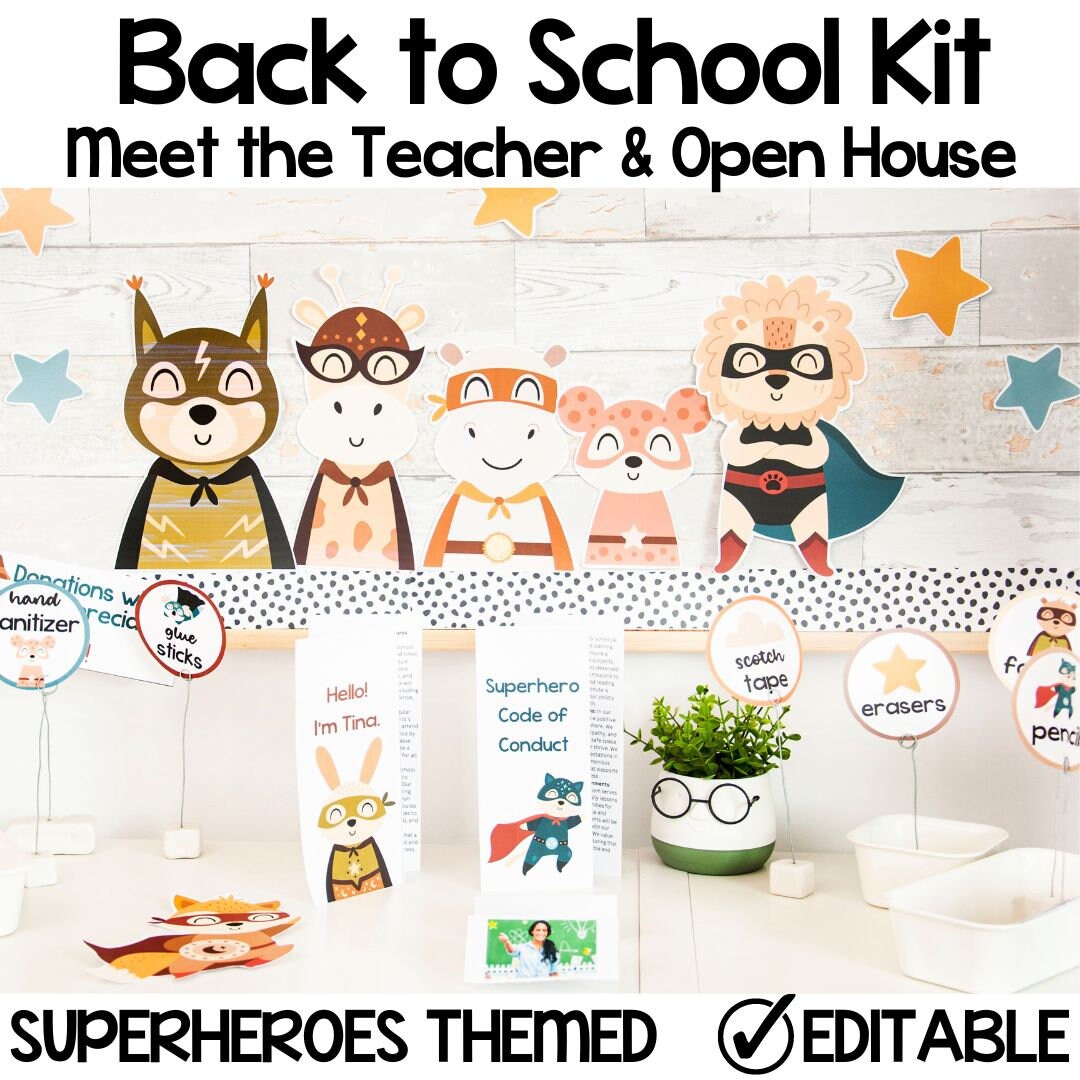 Superheroes Back to School Open House & Meet the Teacher Kit - Etsy