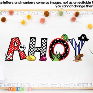 Pirates Themed Letters & Numbers for Bulletin Board / Classroom and ...
