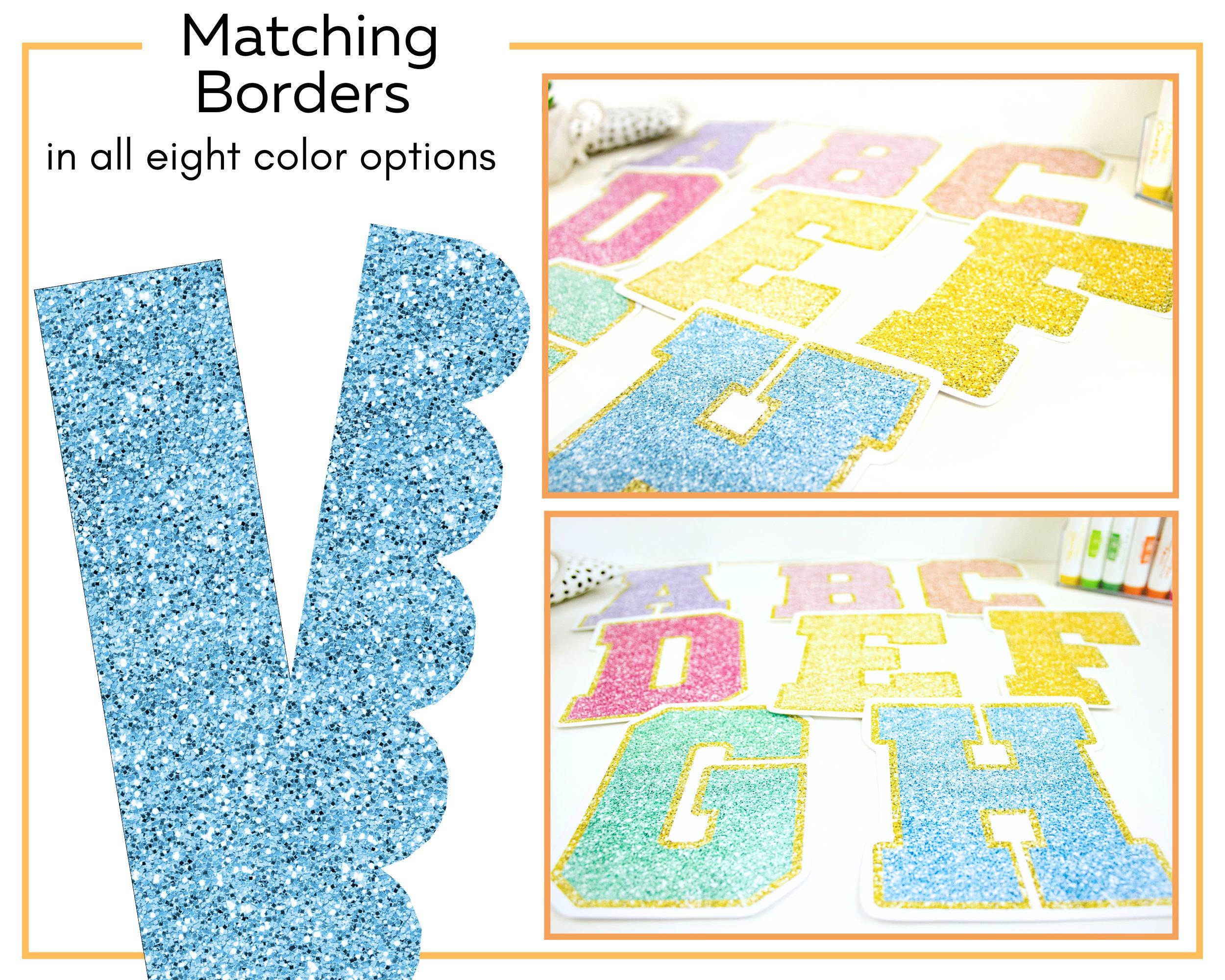 Printable Varsity Letters & Numbers - Rainbow Glitter Theme for ...