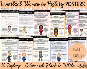 Women's History Month Posters Bulletin Board Display - Etsy