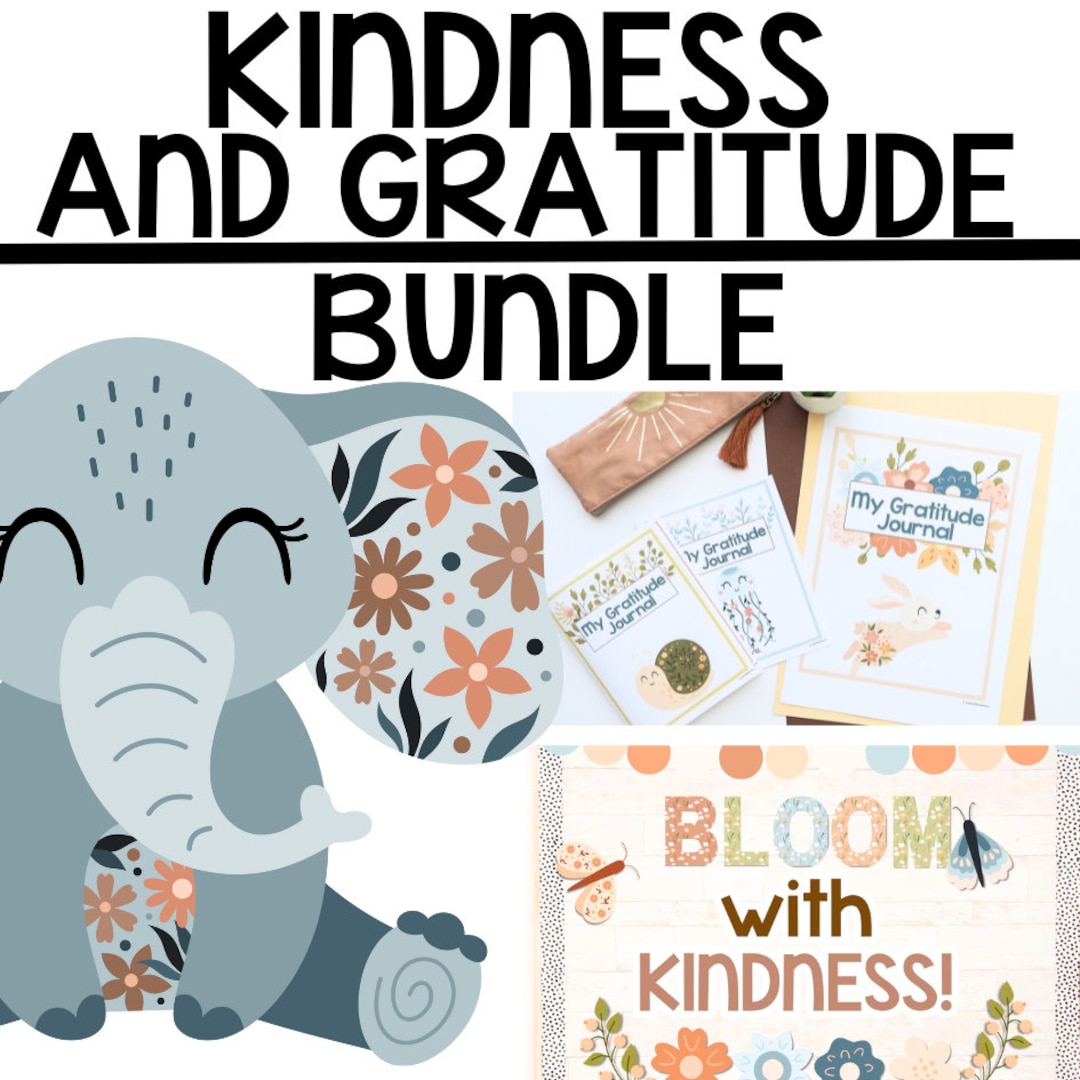 Printable Kindness and Gratitude Bundle Kids Gratitude Journal ...
