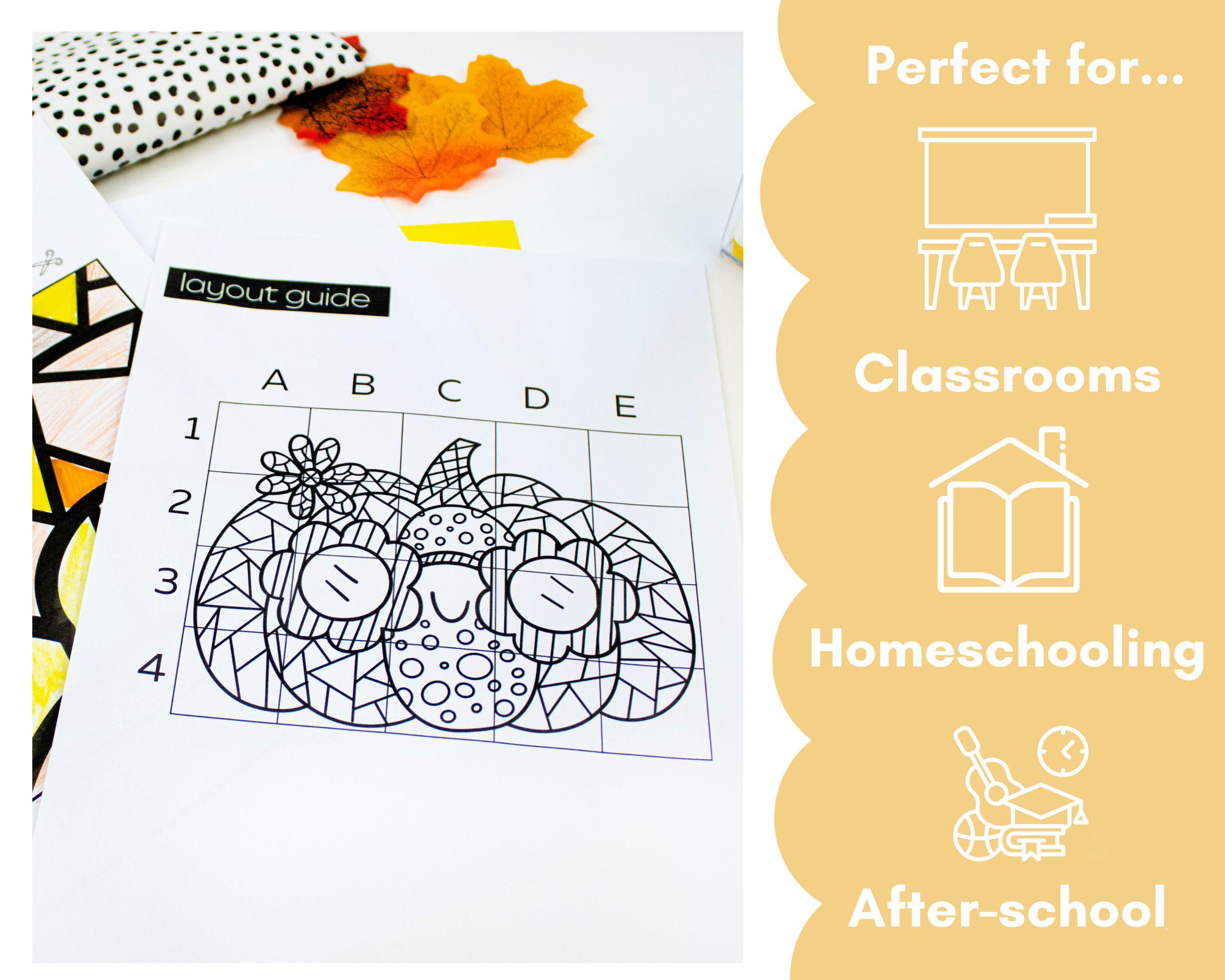 Pumpkin Collaborative Coloring Poster, Fall Art Project and Classroom ...