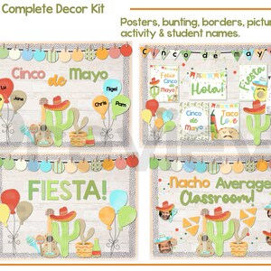 Cinco De Mayo Bulletin Board & Interactive Classroom Decor + Editable ...
