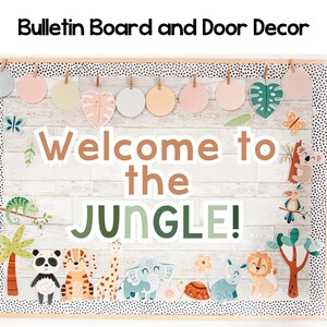 Jungle Back to School & Meet the Teacher Kit, Editable Welcome Bulletin ...