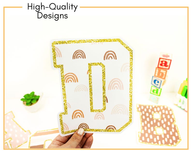 Printable Varsity Letters & Numbers - Boho Neutrals Theme for Bulletin ...