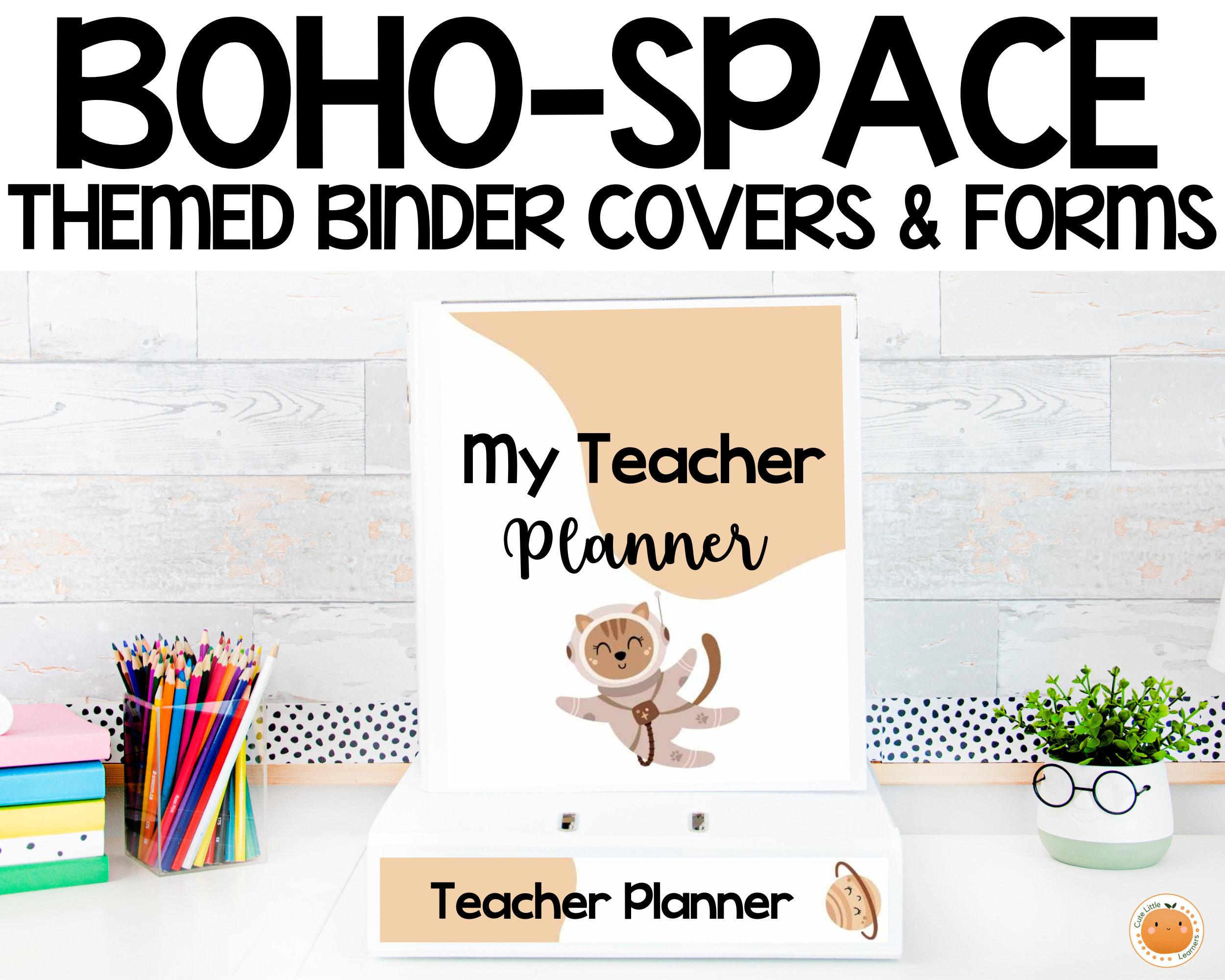 Editable Binder Covers Spines & Forms Boho-space Themed - Etsy