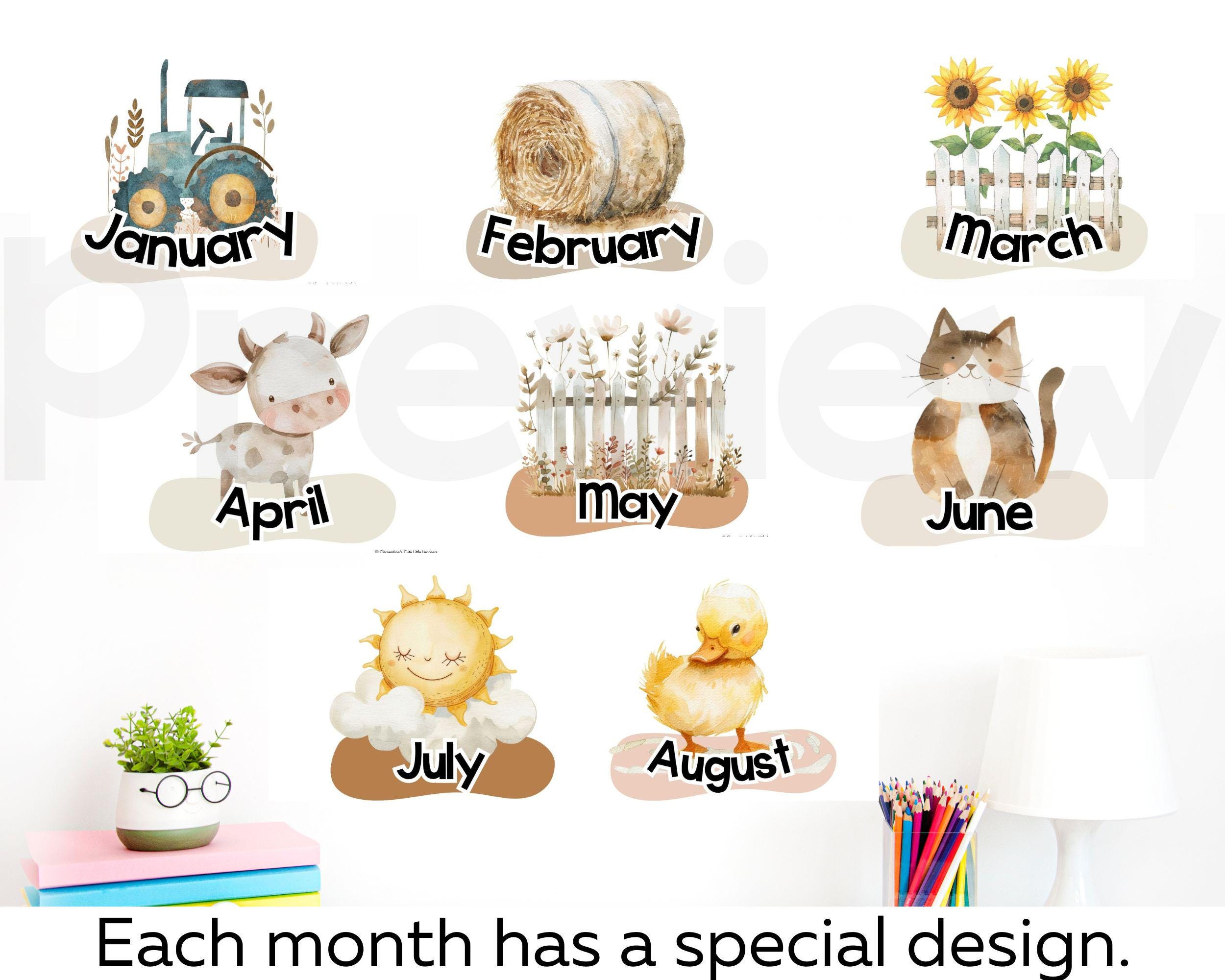 Calm Farm Birthday Display, Editable Birthday Bulletin Board ...