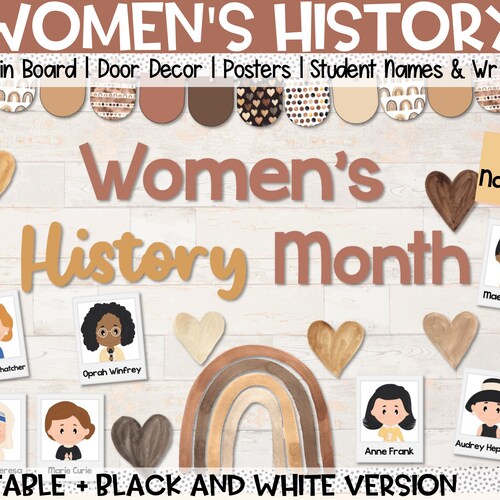 Women's History Month Posters Bulletin Board Display - Etsy