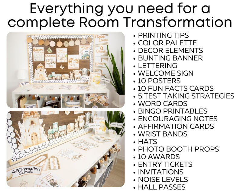 Calm Farm Classroom Makeover Kit | Bulletin Board Decor and ...