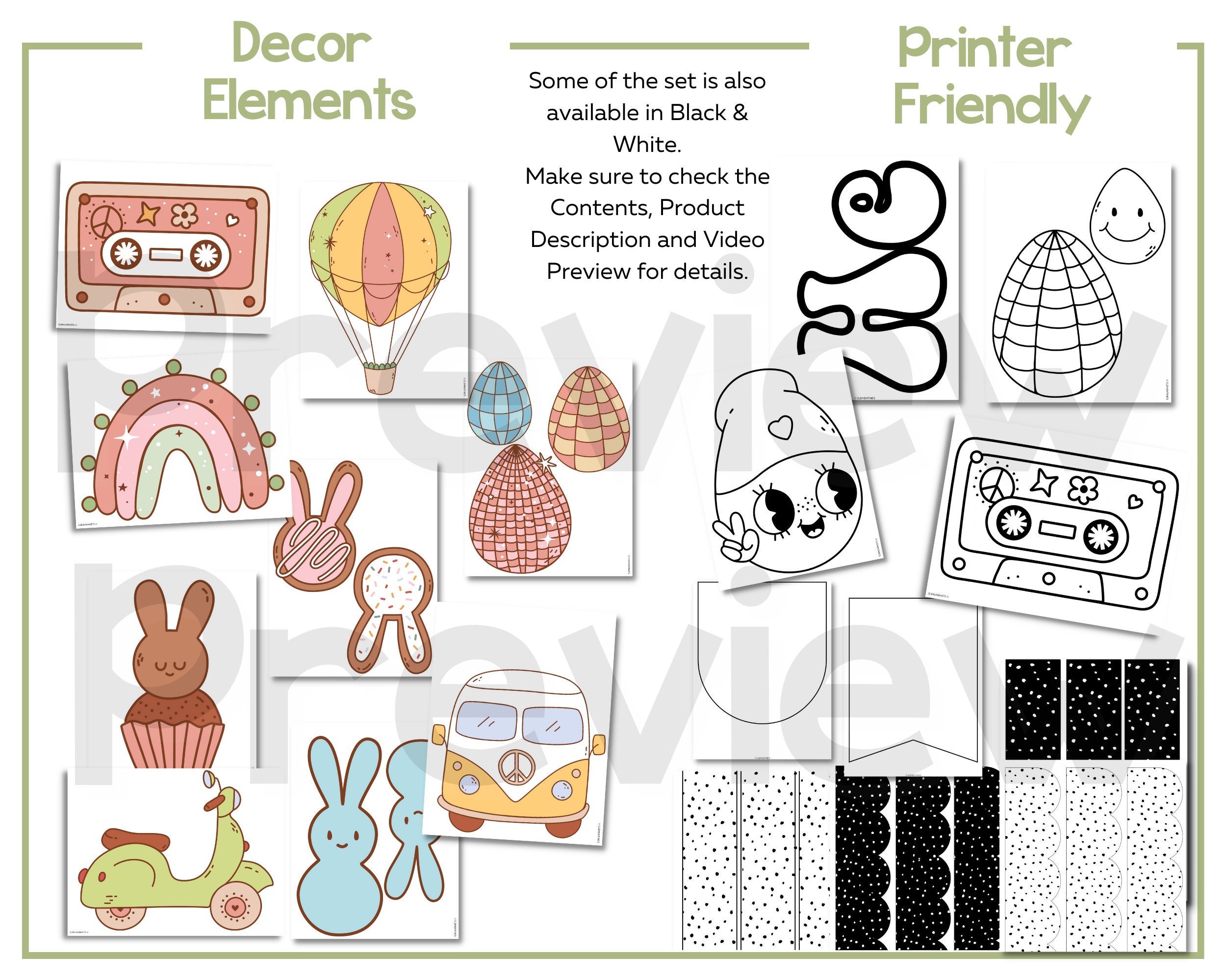 Retro Easter Bulletin Board & Interactive Classroom Decor Editable ...