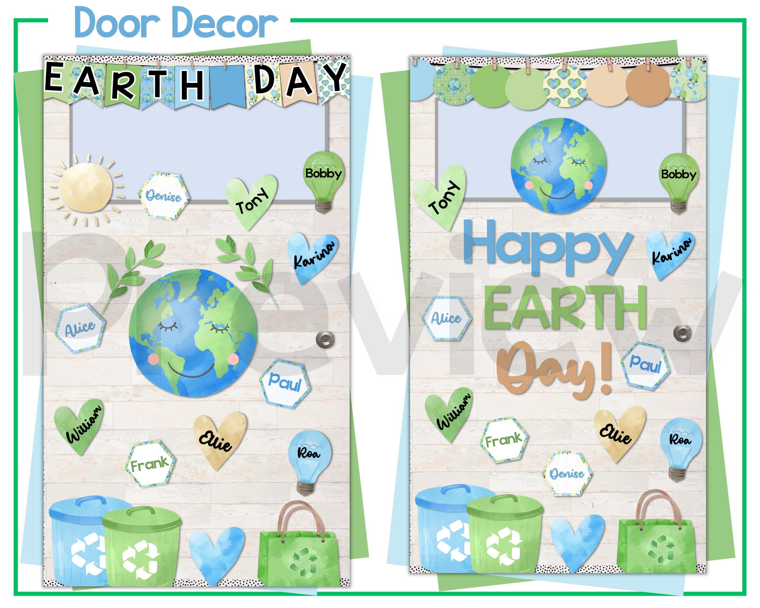 Earth Day Watercolor Bulletin Board & Classroom Decor - Etsy