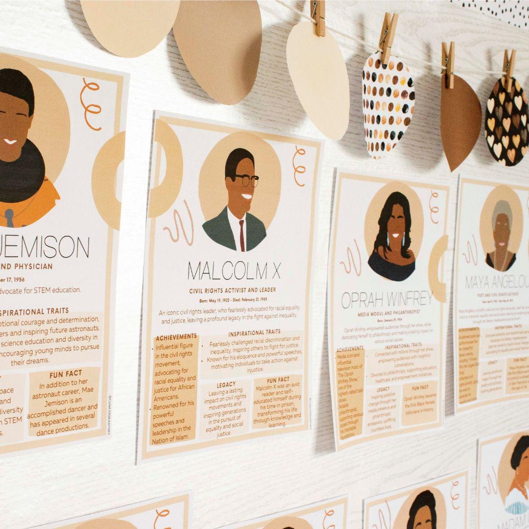 Black History Month Biography Posters for Bulletin Board, Printable ...