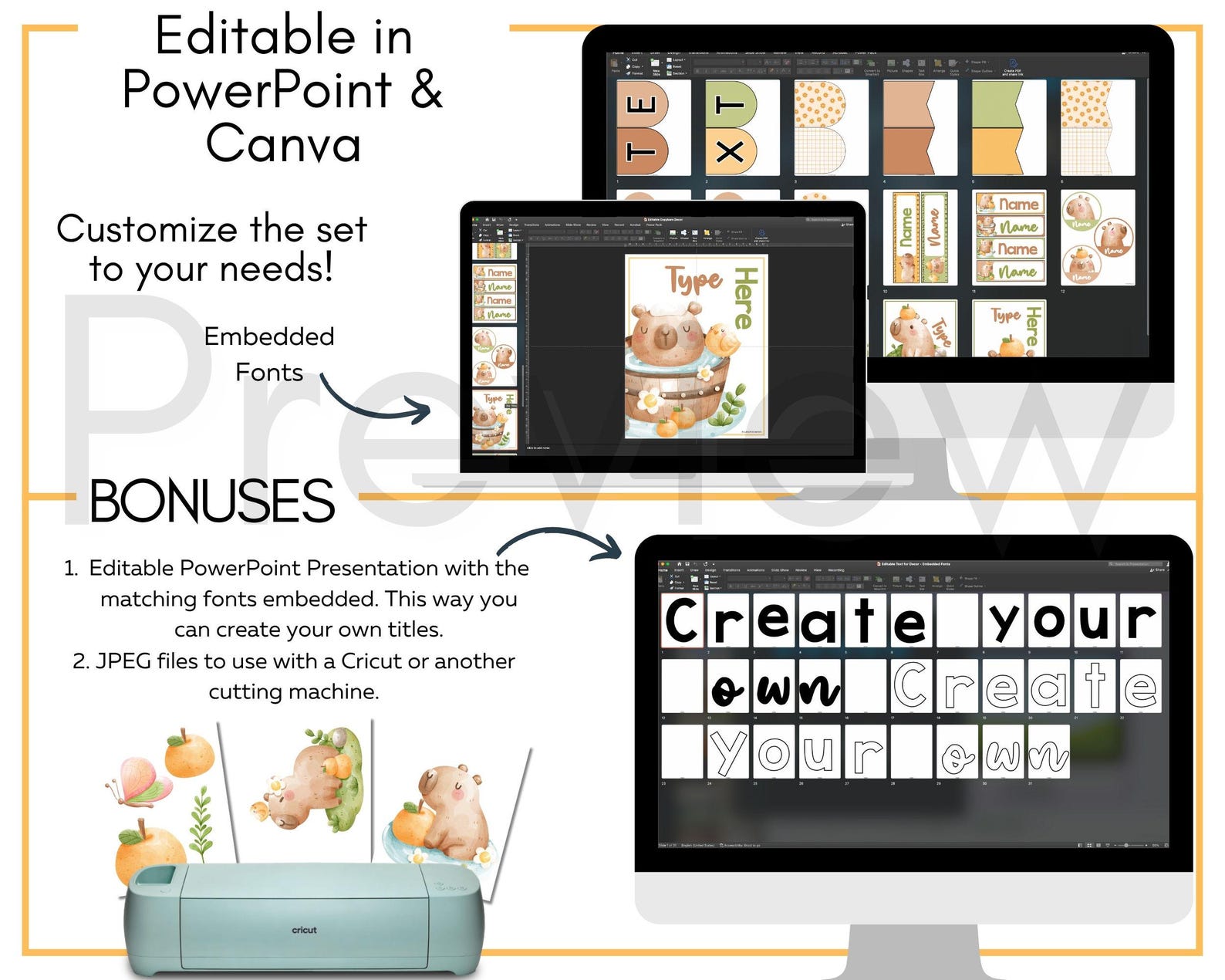 Capybara Classroom Decor Kit | Editable Bulletin Board Set With Posters ...