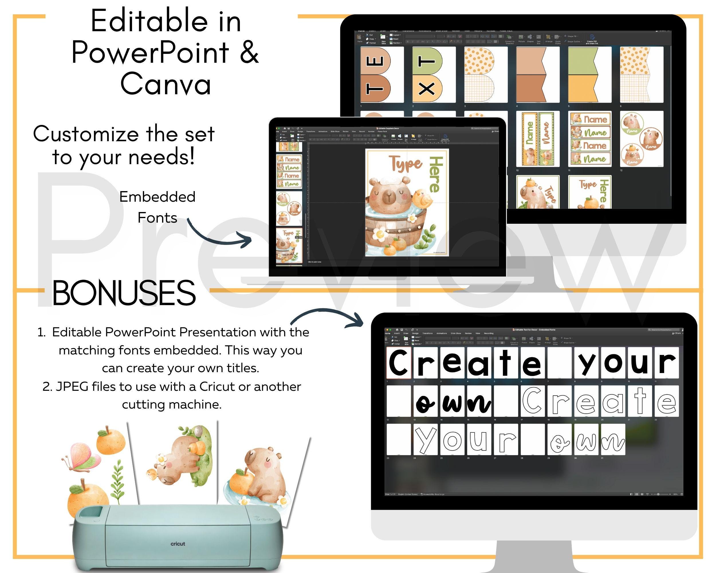 Capybara Classroom Decor Kit | Editable Bulletin Board Set With Posters ...