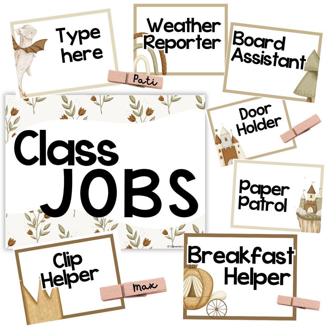 Fairytale Classroom Jobs Display, Editable, Perfect for Bulletin Board ...
