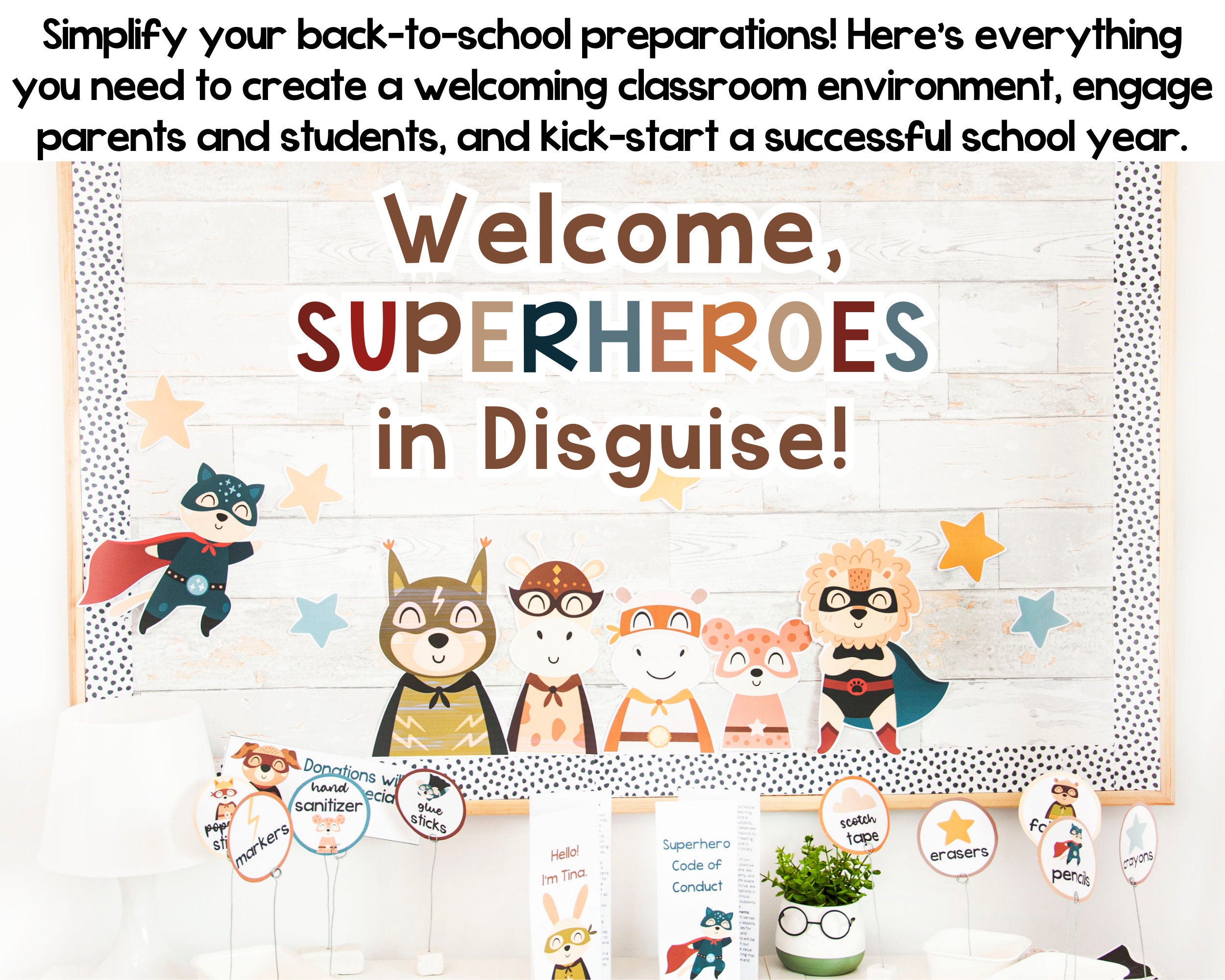 Superheroes Back to School Open House & Meet the Teacher Kit - Etsy