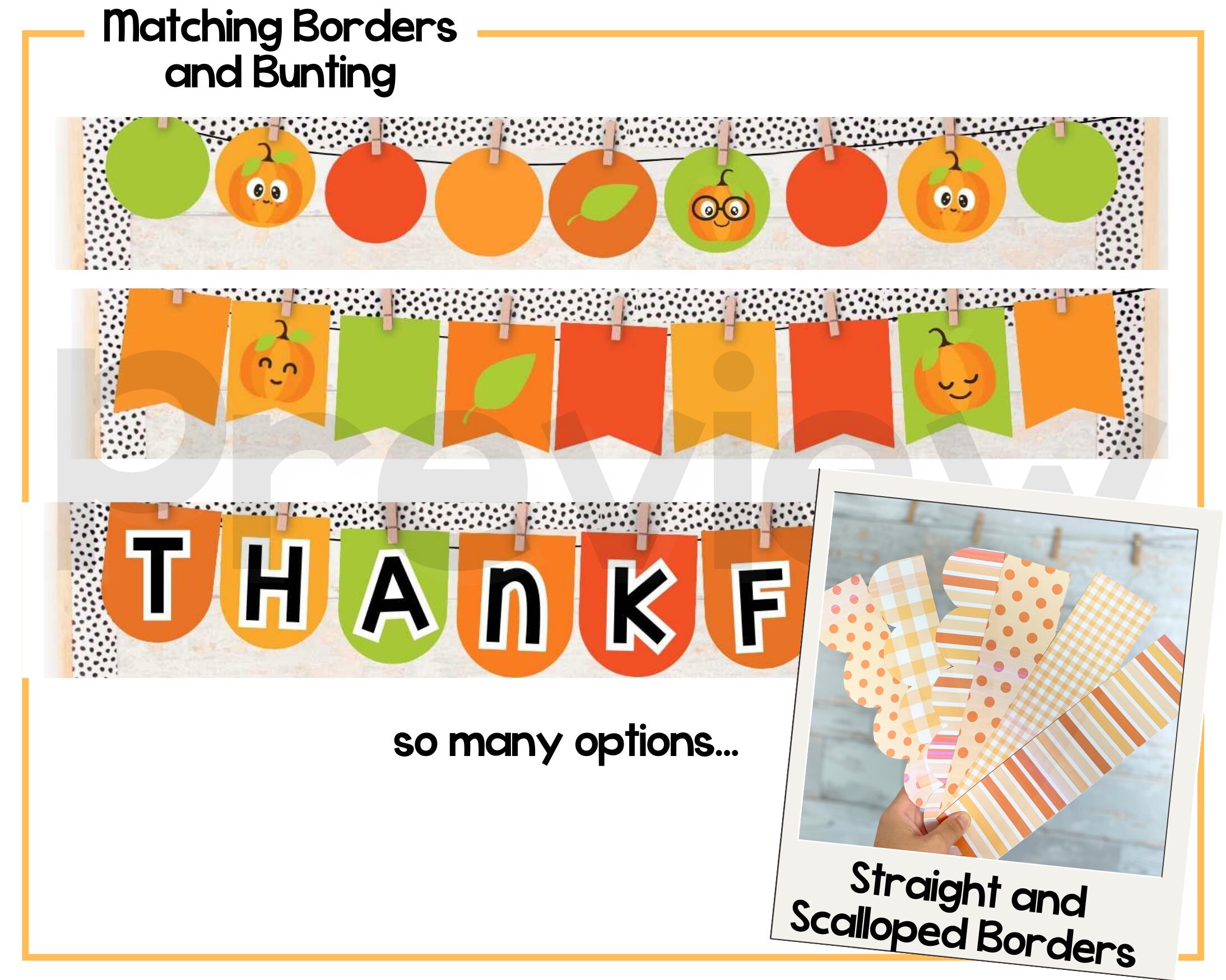 Thanksgiving Pumpkin Bulletin Board & Classroom Decor - Etsy