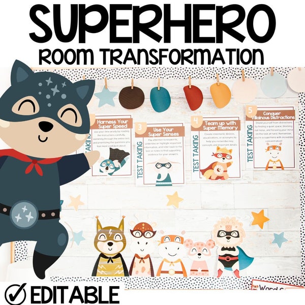 Superhero Classroom Decor - Etsy