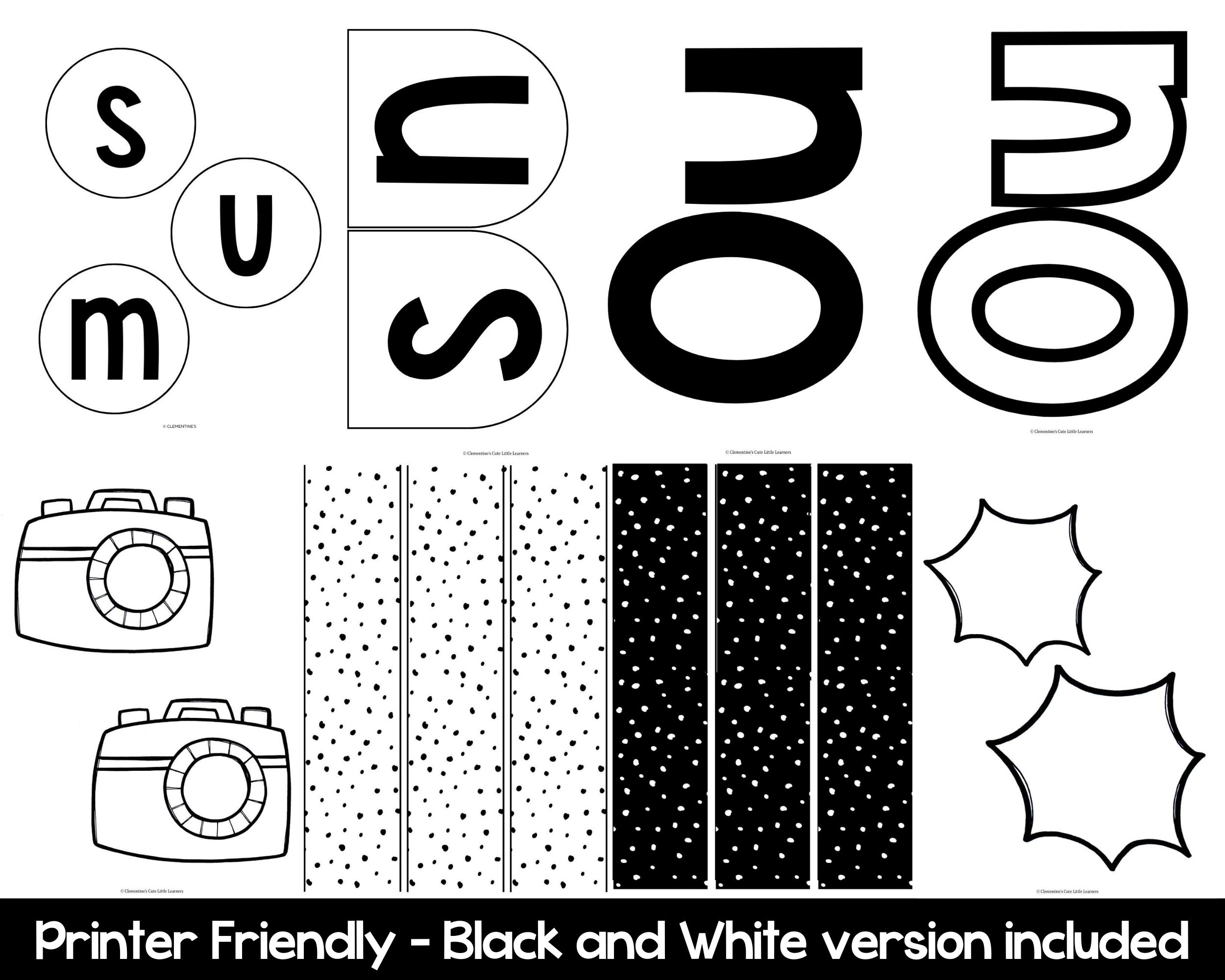 Year Round Differentiated Writing, Decor Elements for Bulletin Boards ...