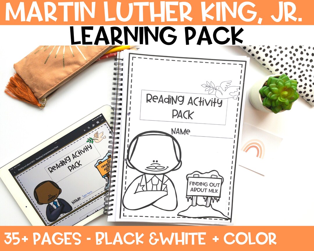 Martin Luther King Jr. Learning Set of ELA Worksheets - Etsy