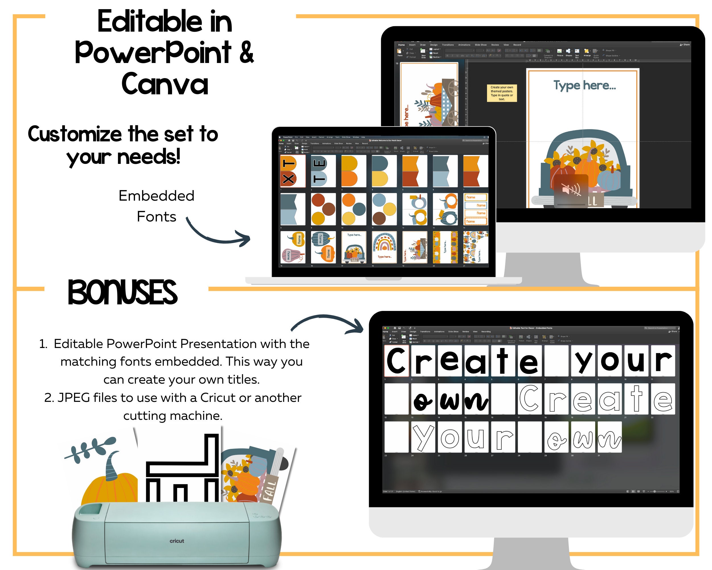 Halloween and Fall Pumpkin Patch Bulletin Board & Classroom Decor ...