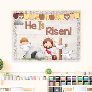 Christian Easter Bulletin Board – Interactive Classroom Decor With ...