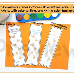 Mother's Day Craft - Fingerprint Bookmarks, Print-and-go Templates in ...