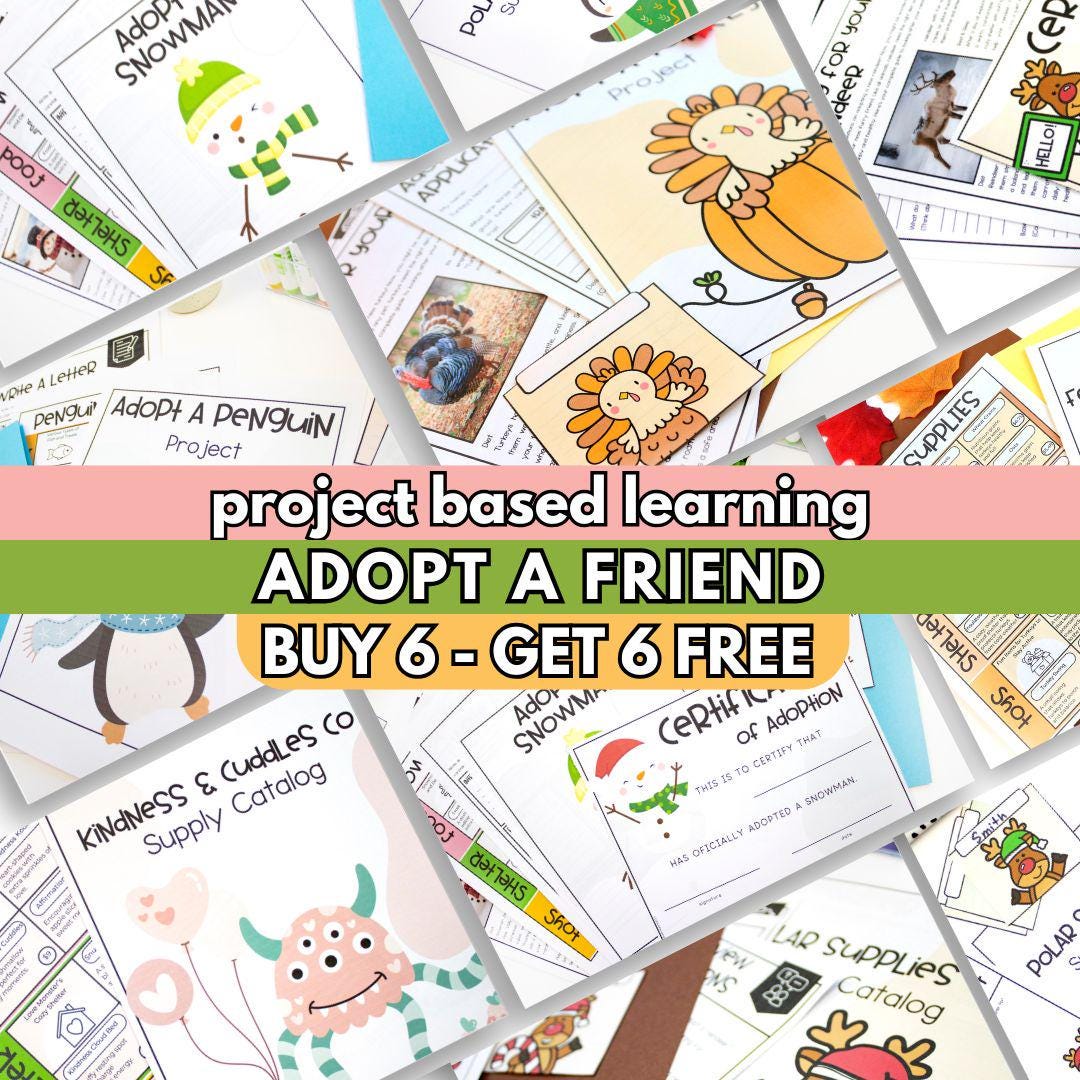 Adopt a Friend Project Based Learning Bundle for Halloween ...